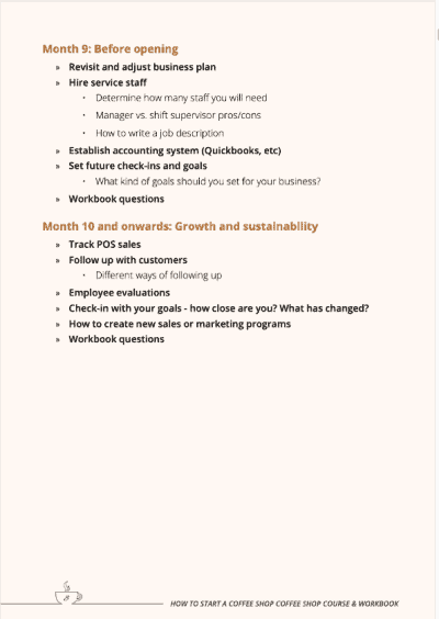 Sample Page - Start My Coffee Shop